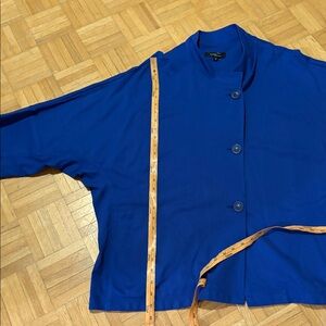 Toni T | Jackets & Coats | Toni T Vibrant Blue Buttonup Cape | Poshmark